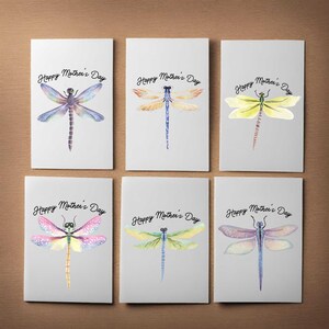 Set of 6 Happy Mother’s Day Dragonfly Cards, “happy Mother’s Day” Set ...