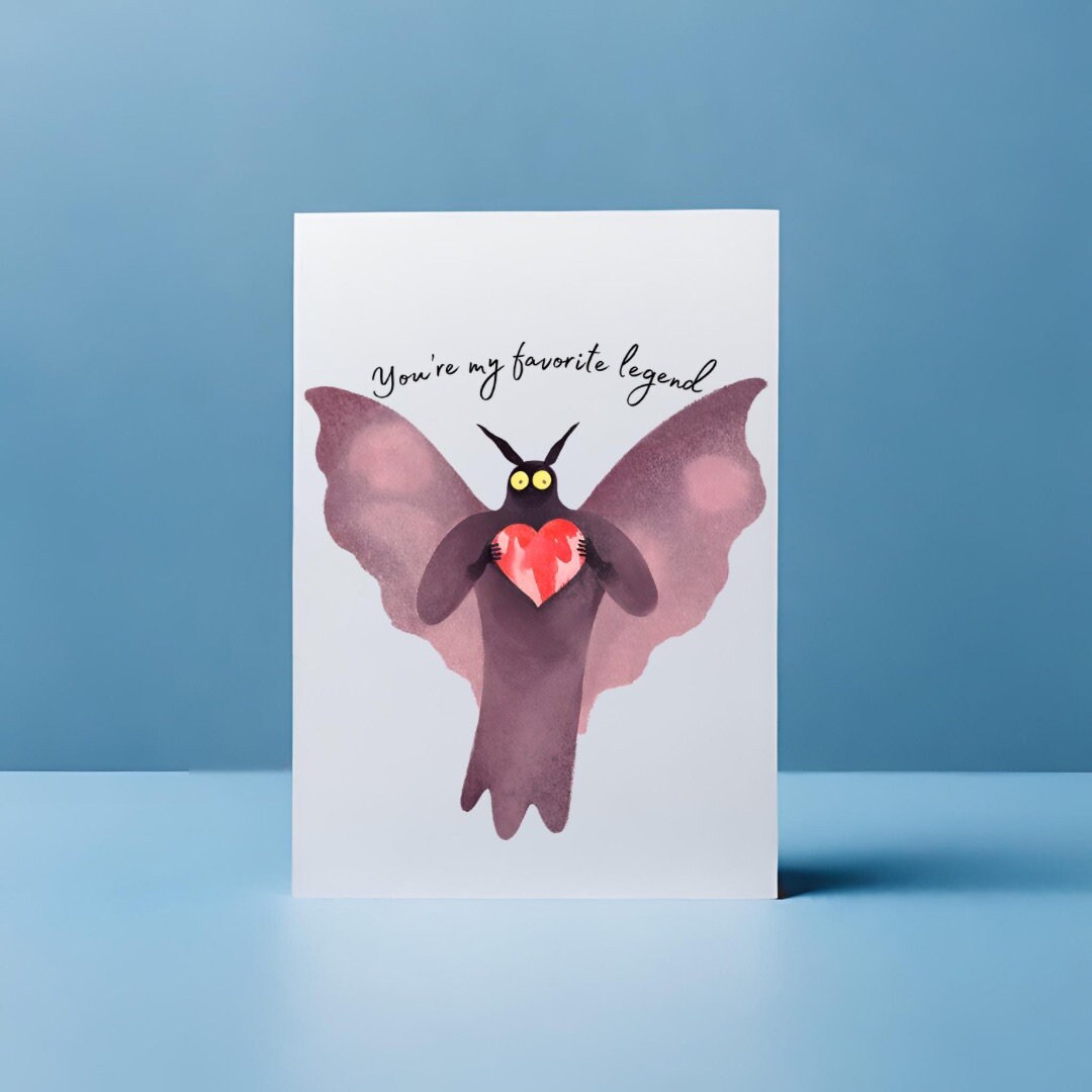 Mothman you Are My Favorite Legend Valentines Day Card Horror ...