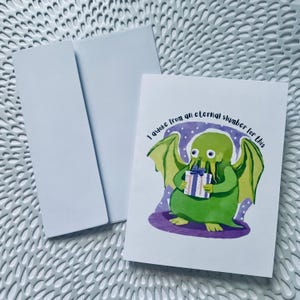 Cthulhu Birthday Card I Awoke From an Eternal Slumber for This, Goth ...