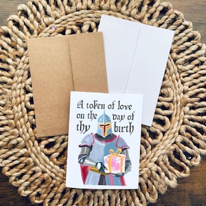 Medieval Knight Birthday Card: Renaissance Larping Party - Etsy