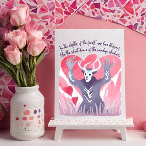 Wendigo Cryptid Valentines Day Card, Wendigo Art, Horror Valentines Day ...