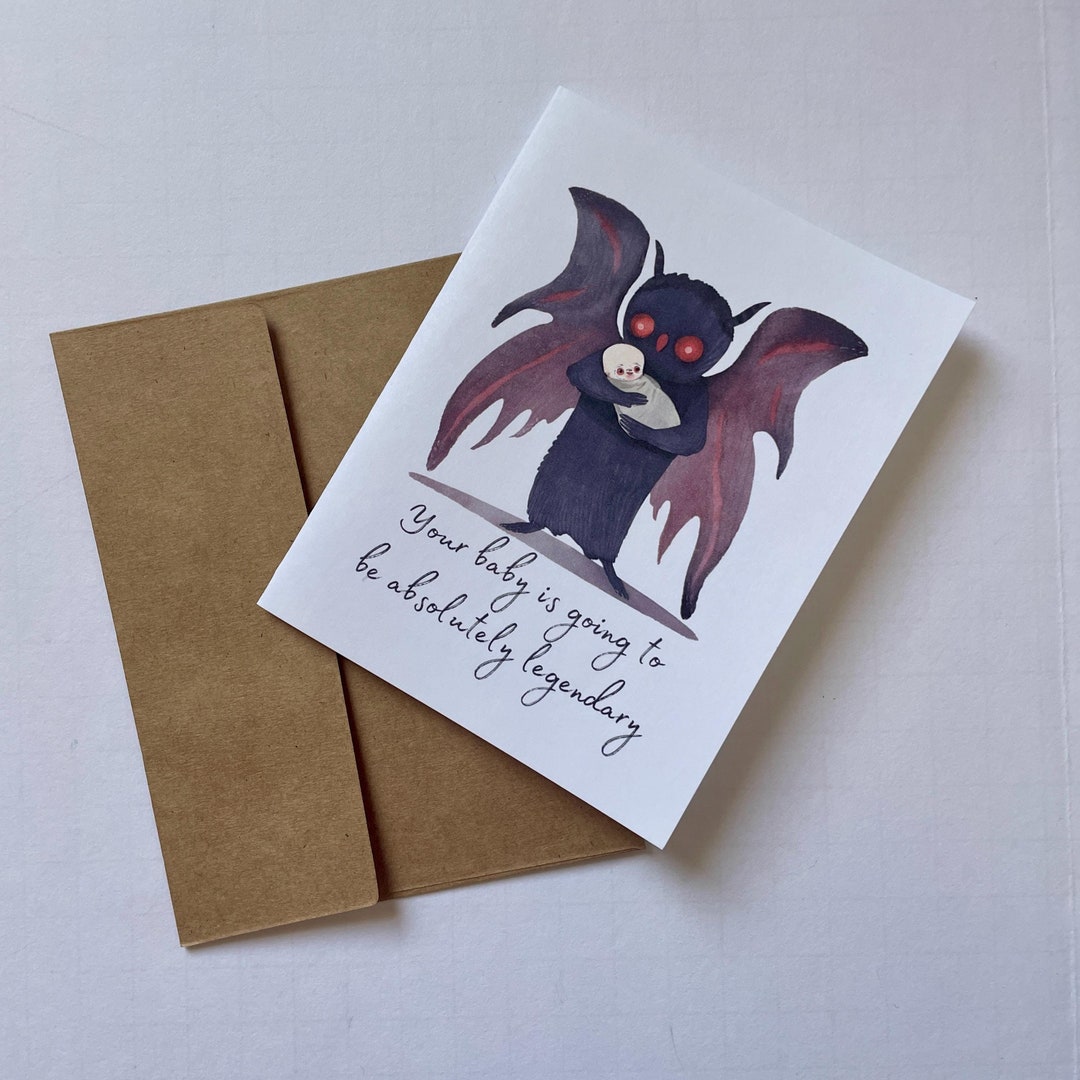 Mothman Baby Card your Baby is Going to Be Absolutely Legendary Baby ...