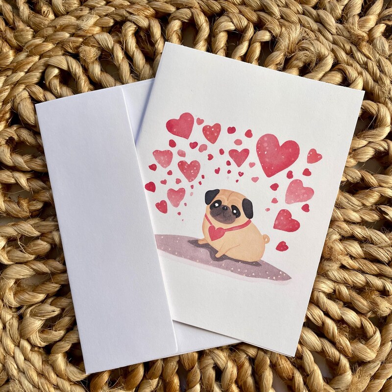 Pug Card - Etsy