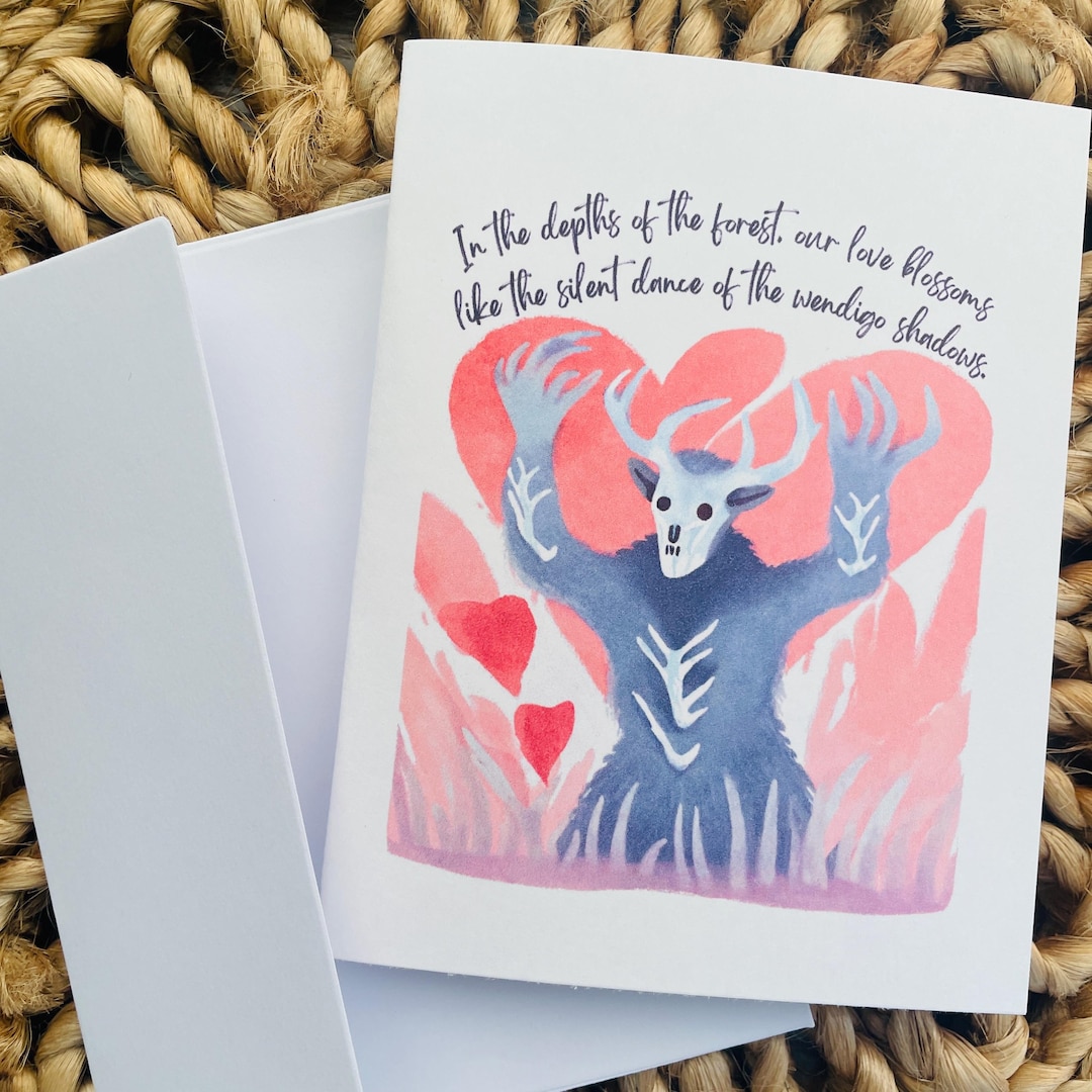Wendigo Cryptid Love Card for Anniversary, Valentine’s Day - Etsy