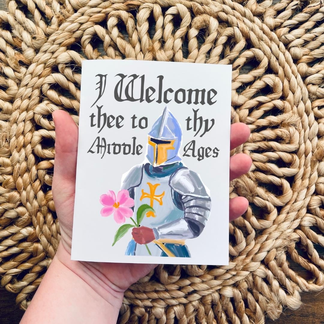 Medieval Knight Birthday Card: Renaissance Middle Ages Theme - Etsy