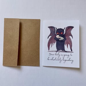 Mothman Baby Card your Baby is Going to Be Absolutely Legendary Baby ...