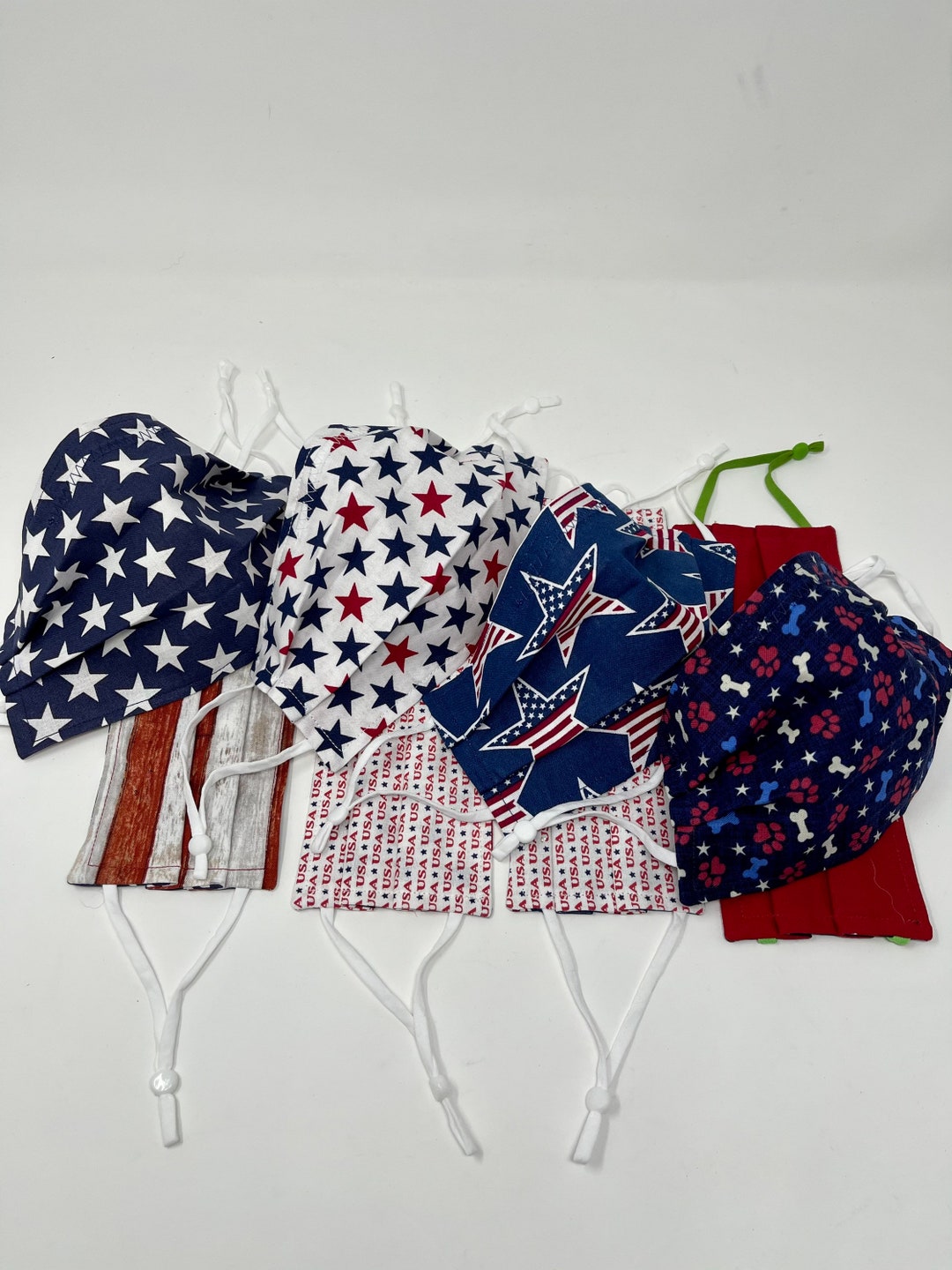 Patriotic 4th or July American Flag Face Masks - Etsy