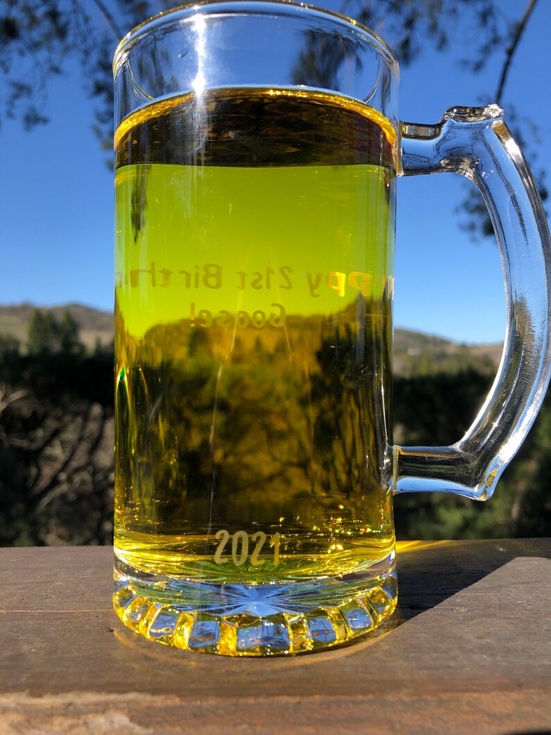 Custom Birthday Etched Beer Mugs - Etsy