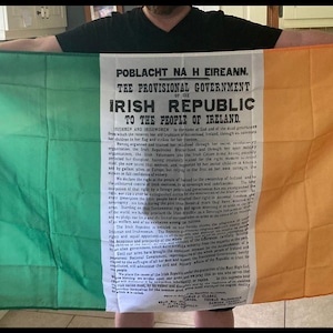 Irish Proclamation 5ft X 3ft Flag. Bratach Fhorógra Na HÉireann - Etsy