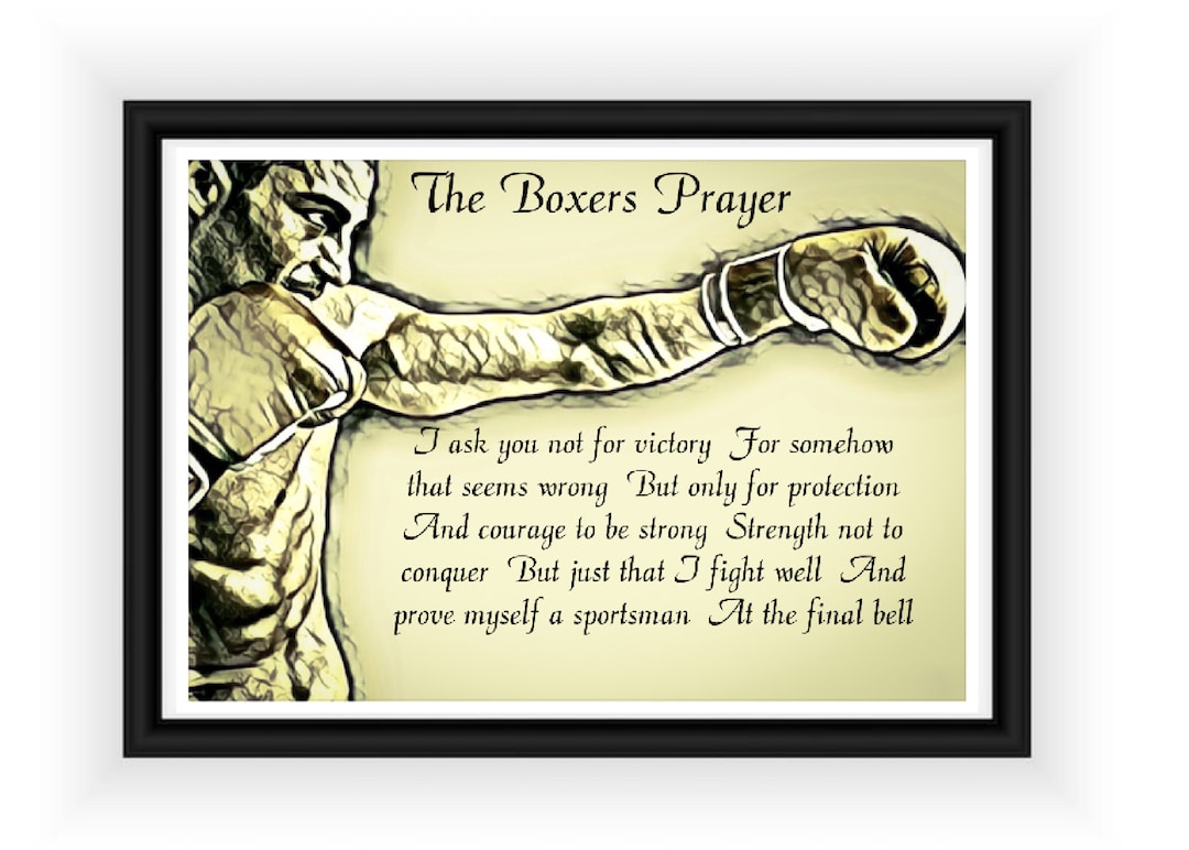 The Boxers Prayer - Etsy