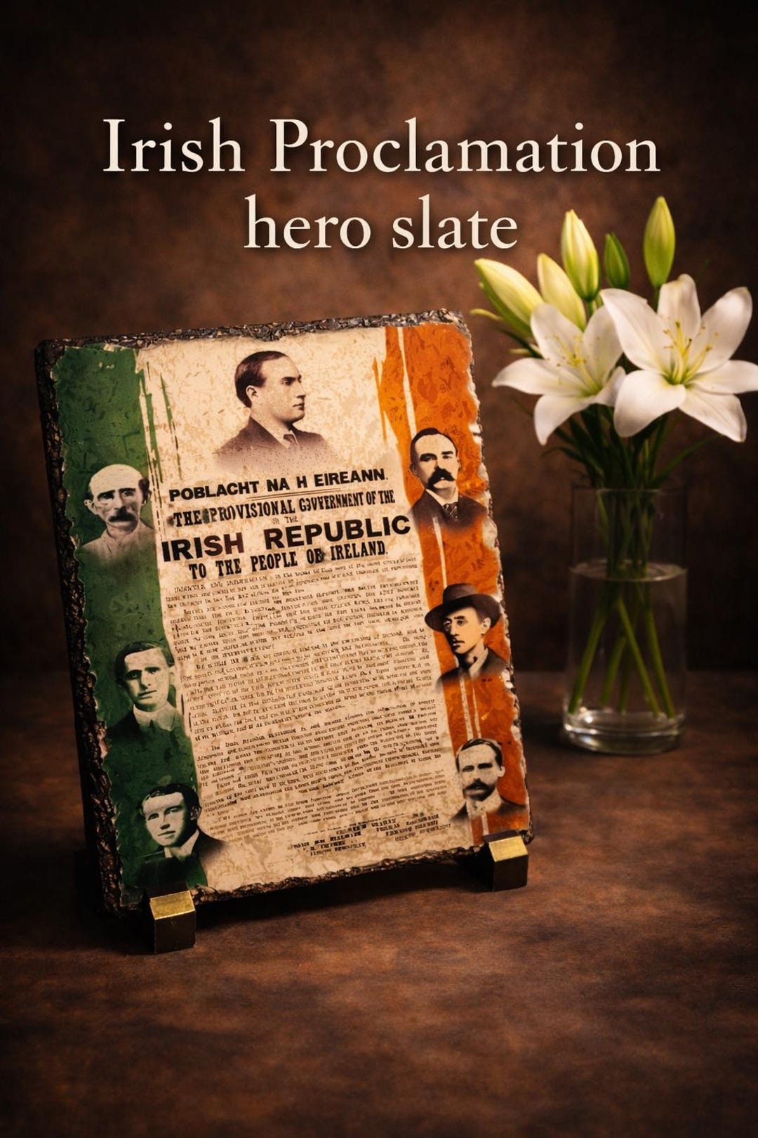 1916 Easter Rising Irish Proclamation Slate Plaque – Handmade in ...