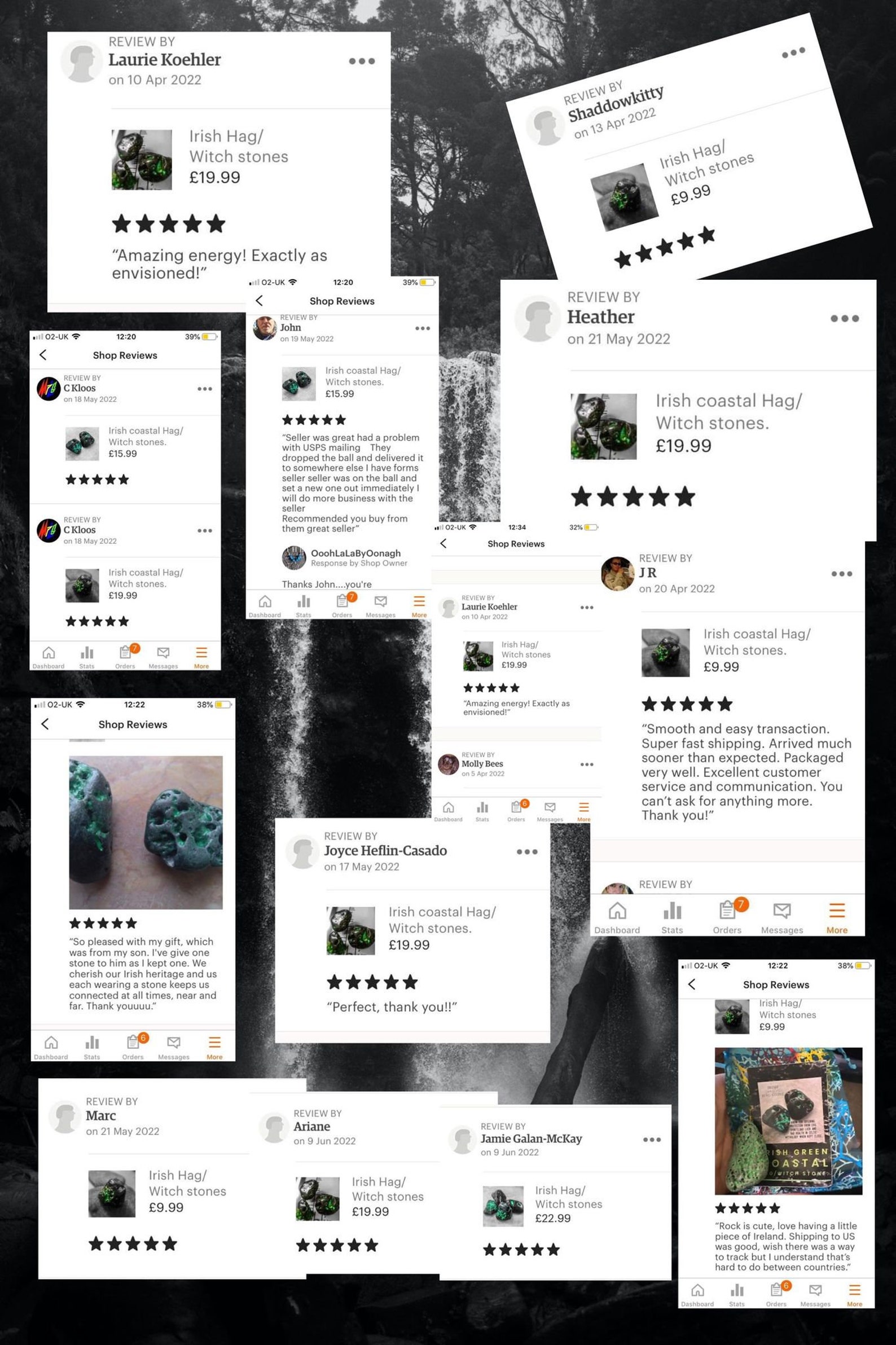 Irish Coastal Hag/witch Stones Collected From the Shores of - Etsy