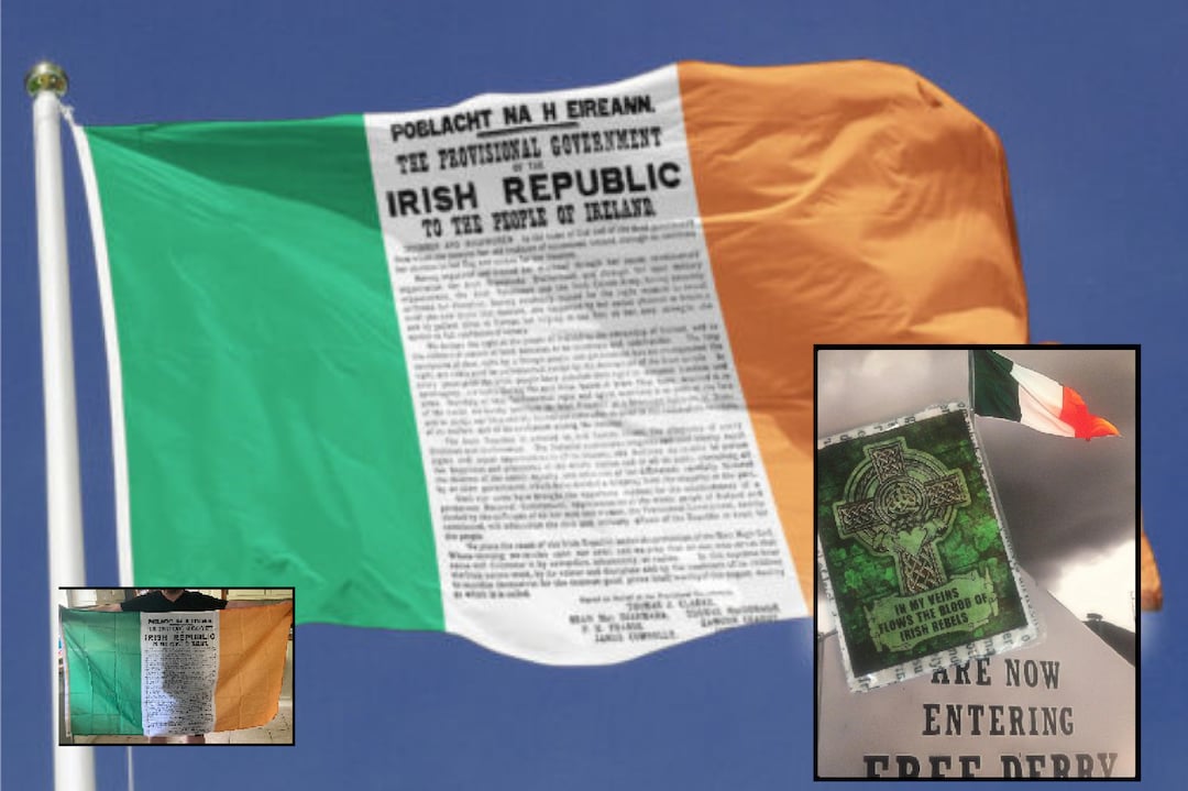 Irish Proclamation 5ft X 3ft Flag. Bratach Fhorógra Na HÉireann - Etsy