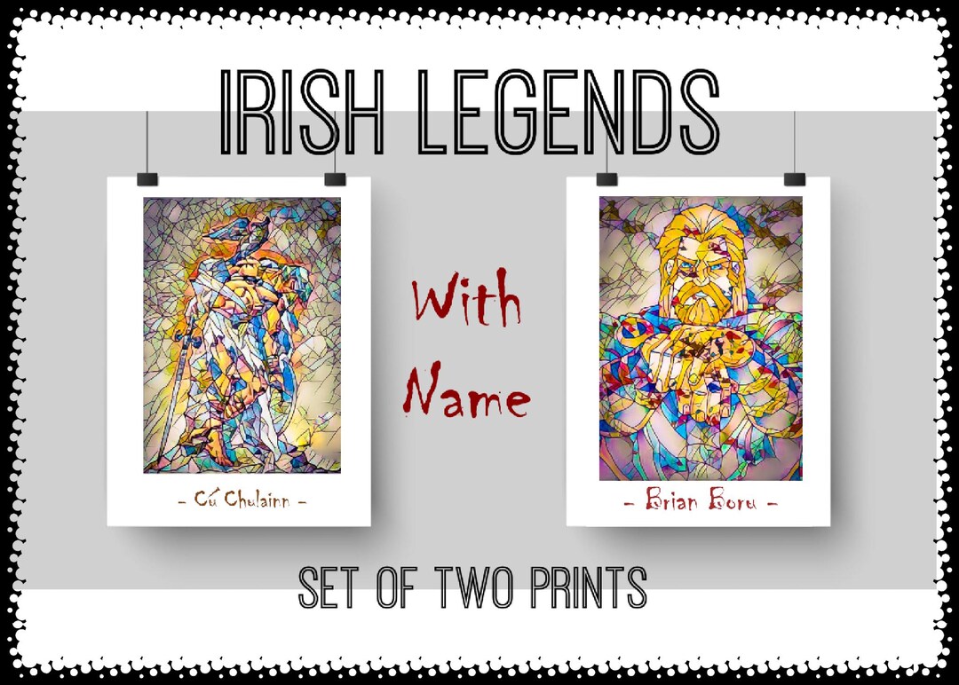 Irish Legends Set of Prints Unframed - Etsy