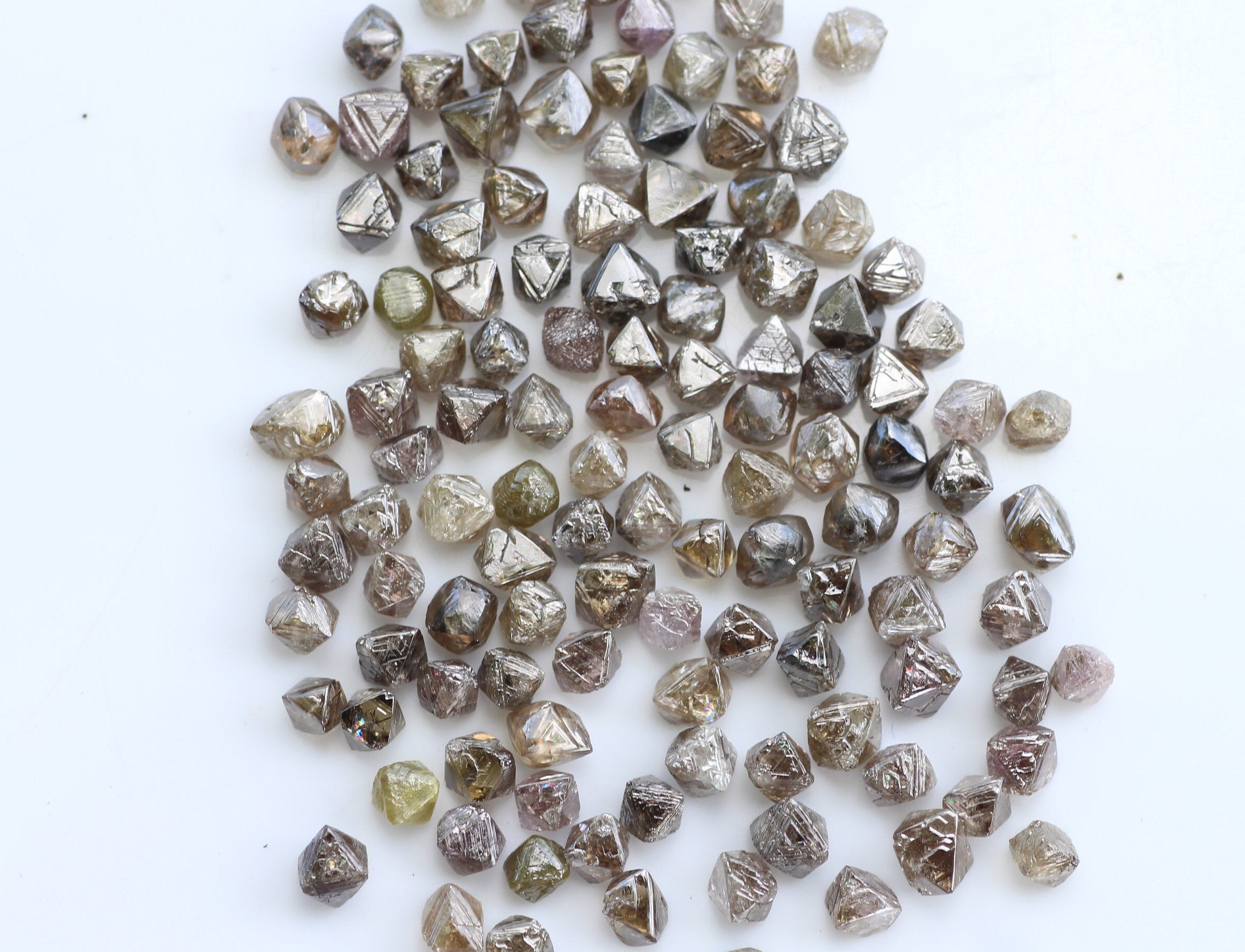 4-5mm Brown Rough Diamond Crystal, Raw Diamond, Uncut Diamond, Loose ...