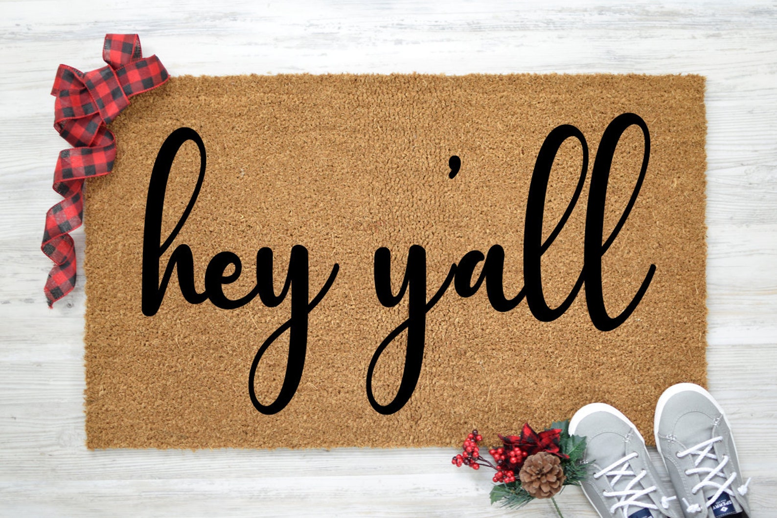 Hey Y'all Doormat, Hello Door Mat, Hello Welcome Mat, Hello Y'all Front ...