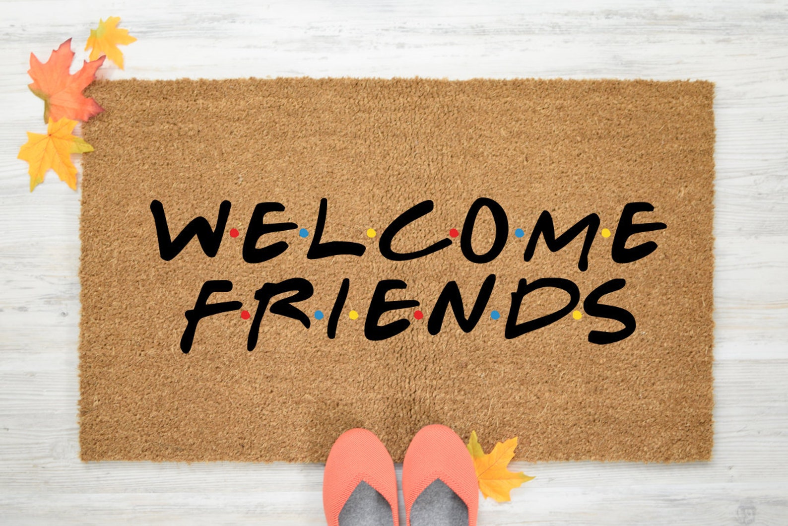 Welcome Friends Doormat Friends Doormat Welcome Doormat - Etsy