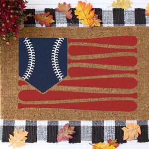 Baseball Doormat, Baseball Welcome Mat, Baseball Door Mat, Baseball ...