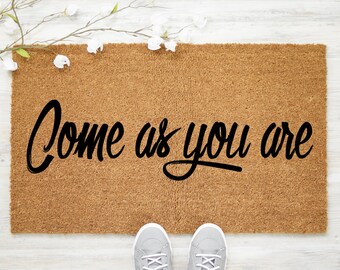 Come as You Are Doormat - Etsy