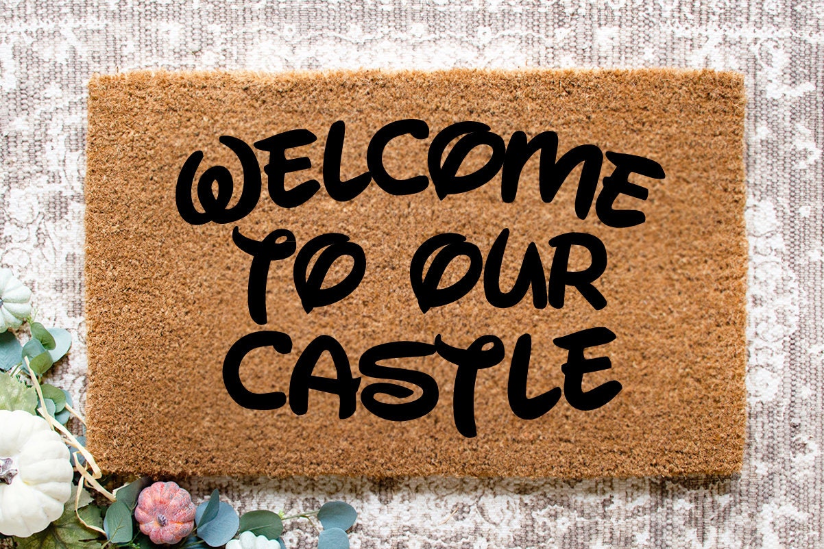 Welcome to Our Castle Doormat Disney Castle Doormat Funny - Etsy
