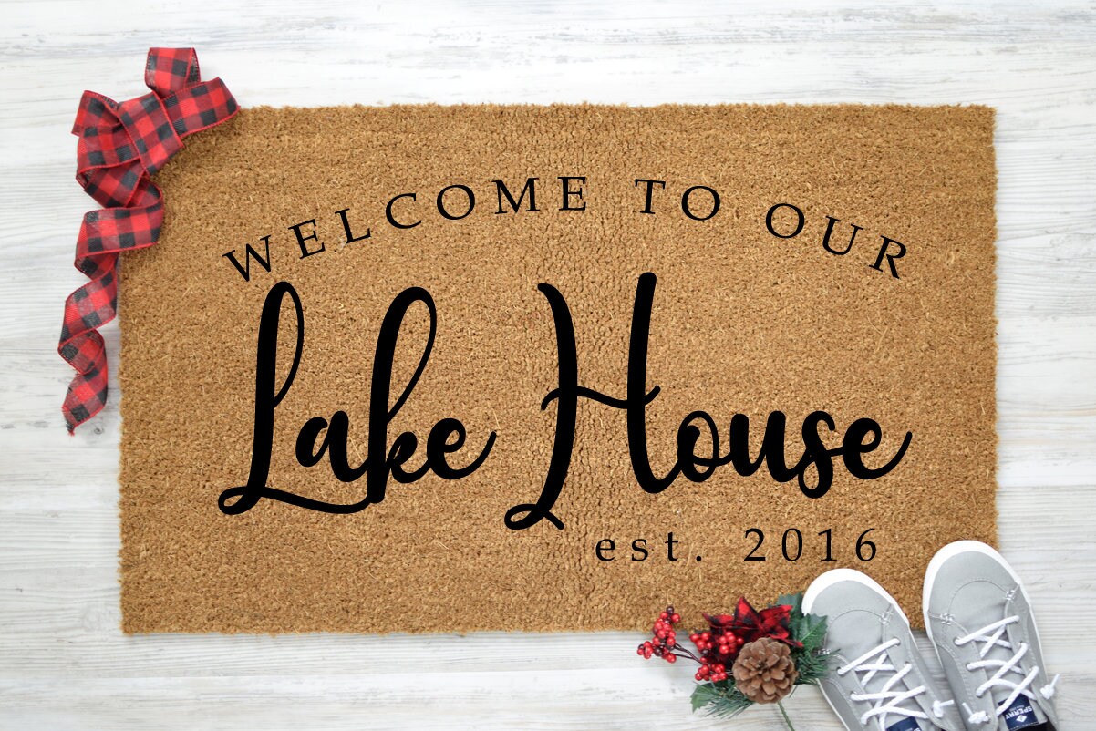 Welcome to Our Lake House Doormat Lake House Decor Welcome - Etsy