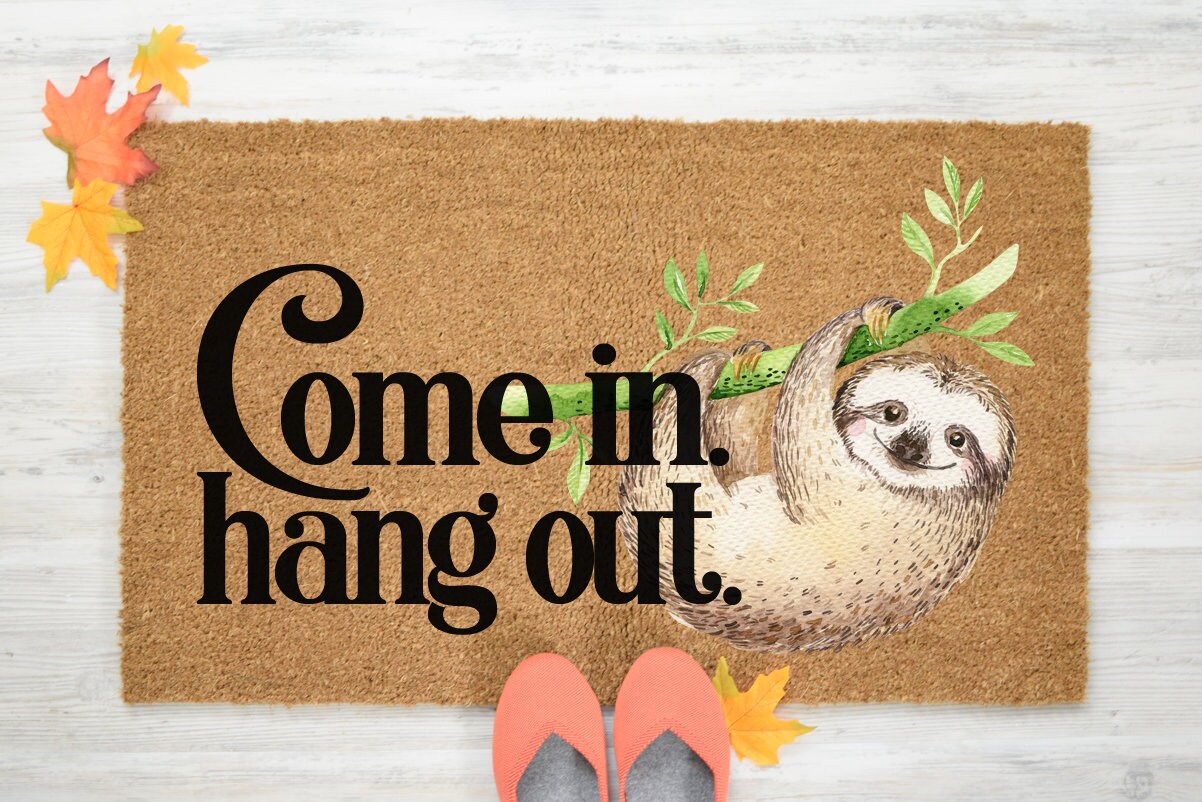 Sloth Doormat Sloth Home Decor Funny Doormat Sloth Welcome - Etsy