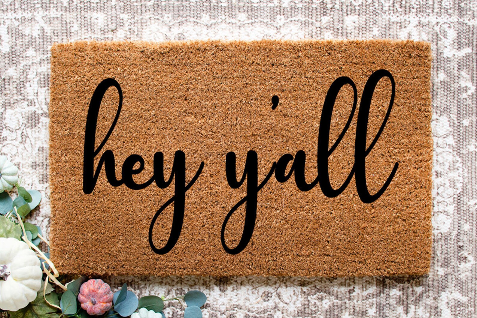 Hey Y'all Doormat, Hello Door Mat, Hello Welcome Mat, Hello Y'all Front ...