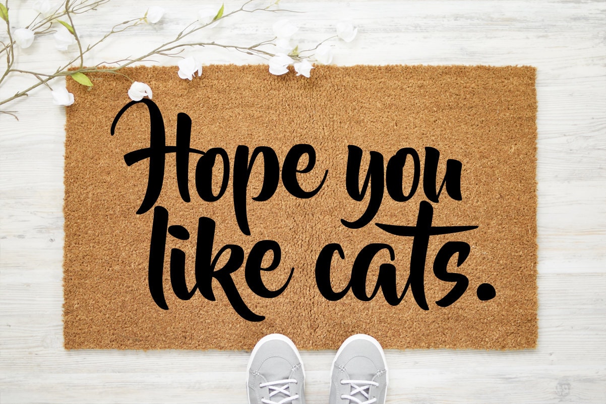 Hope You Like Cats Doormat Cat Welcome Mat Funny Cat | Etsy