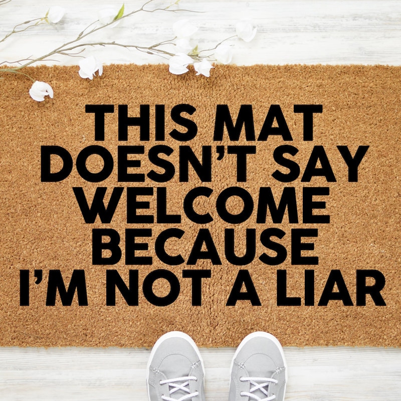Rude Door Mat - Etsy