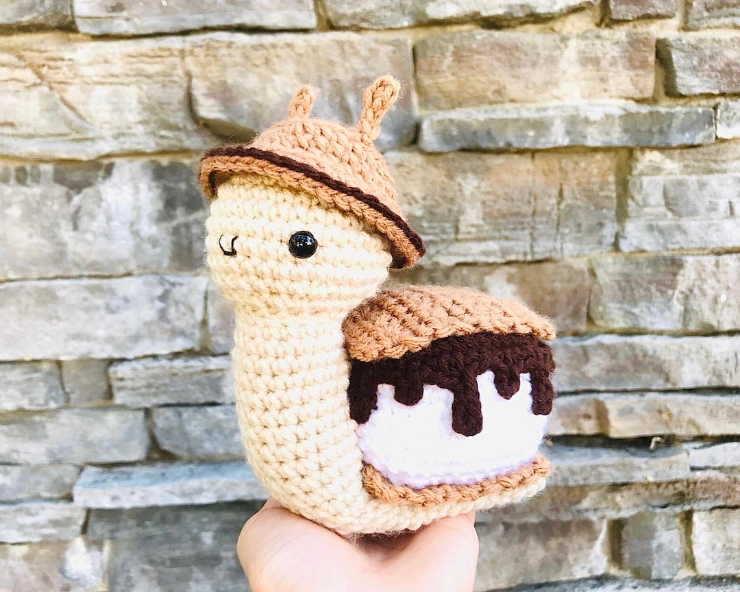 Smores Snail Crochet Pattern Amigurumi, Food Animal Crochet Snail ...