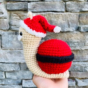 Santa Snail Crochet Pattern PDF, Christmas Holidays Amigurumi, Santa ...