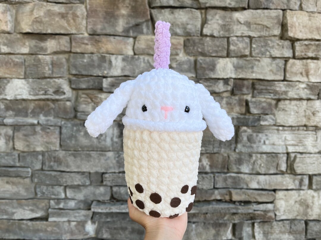 Boba Bunny Crochet Pattern PDF, Amigurumi Food Animal, Bubble Tea Plush ...