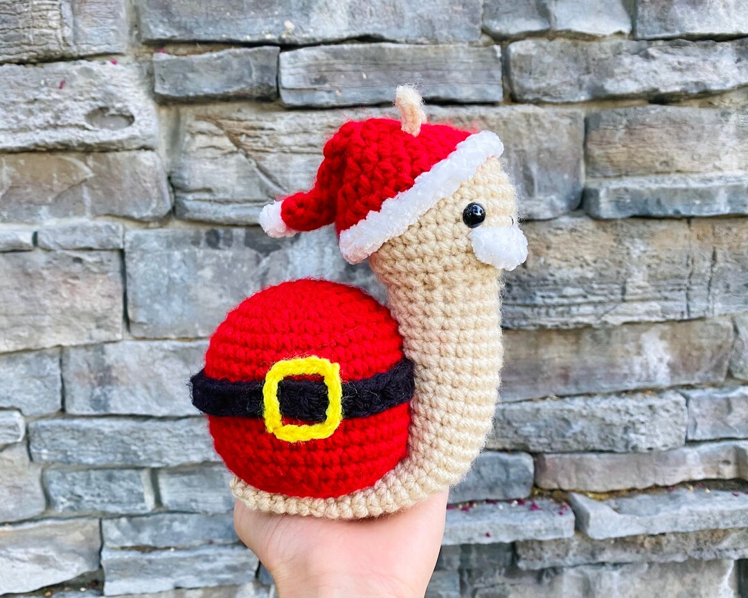 Santa Snail Crochet Pattern PDF, Christmas Holidays Amigurumi, Santa ...