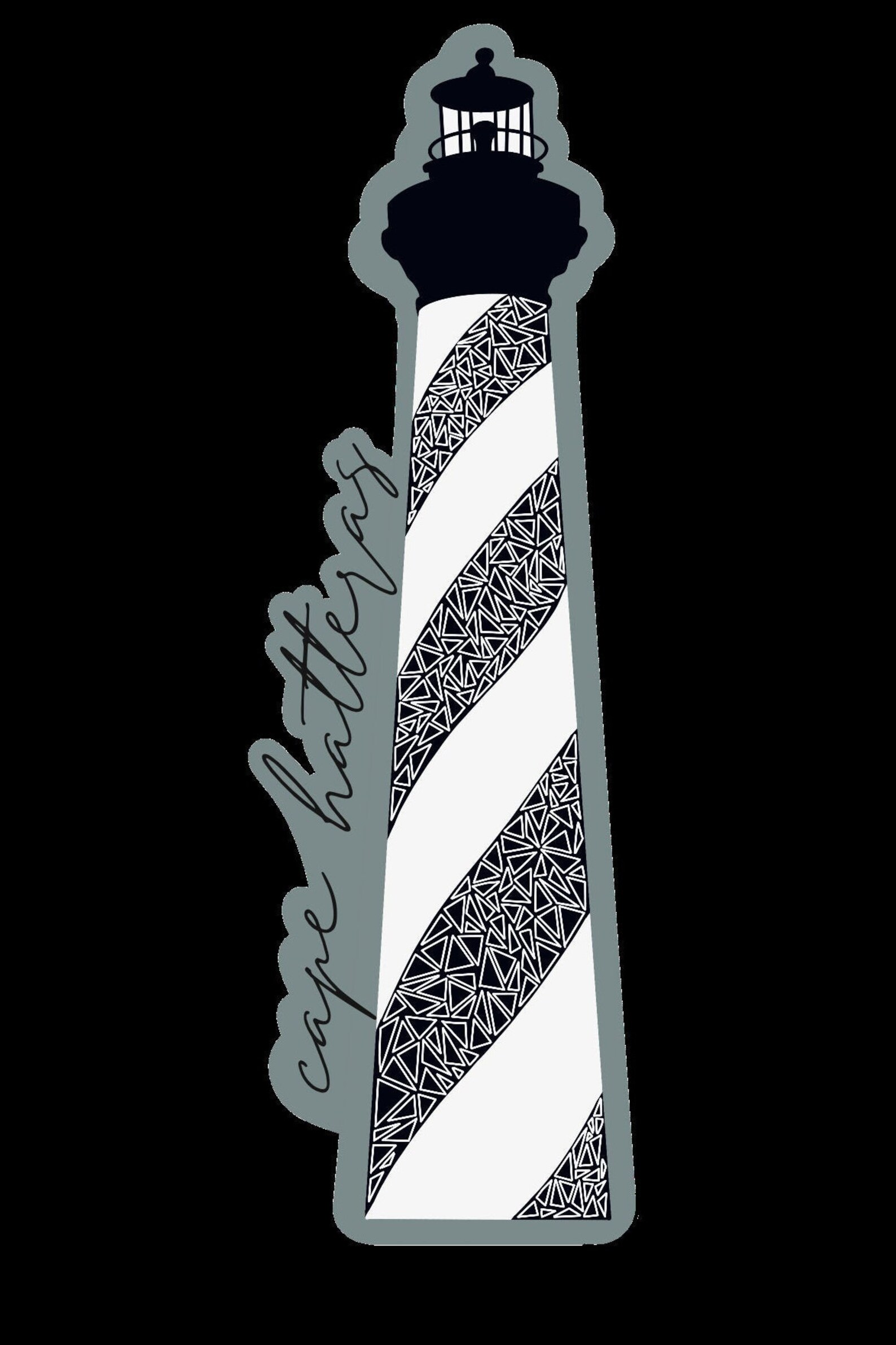 North Carolina Lighthouse Stickers Cape Lookout Sticker | Etsy