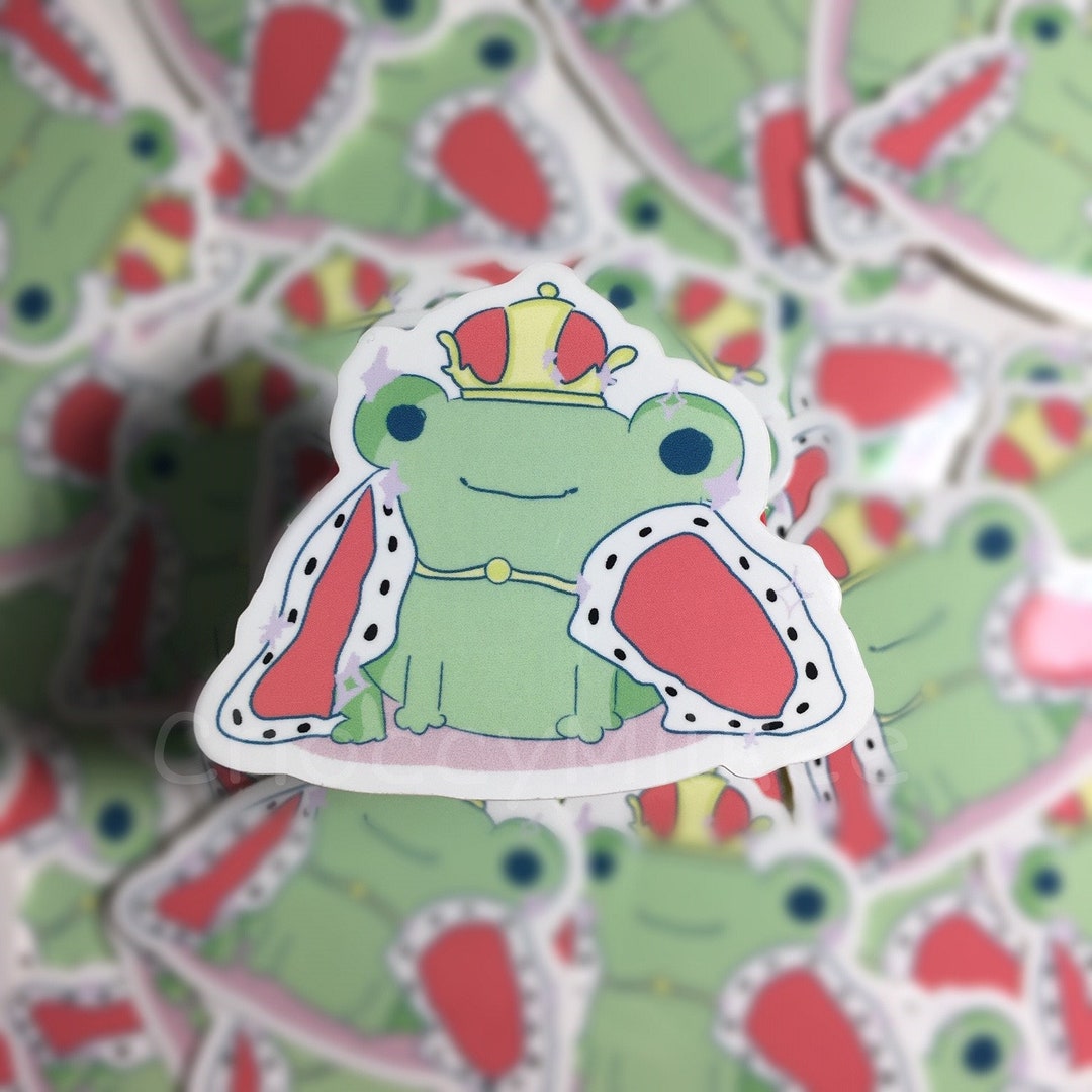 Frog King Vinyl Waterproof Sticker - Etsy