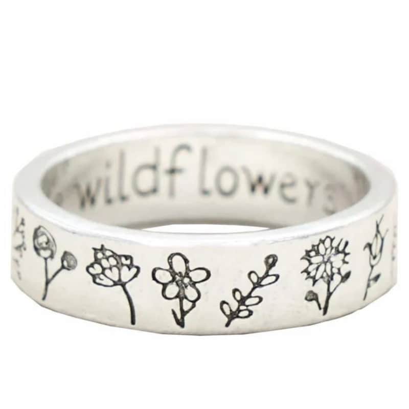 Wildflower Signet Ring - Etsy