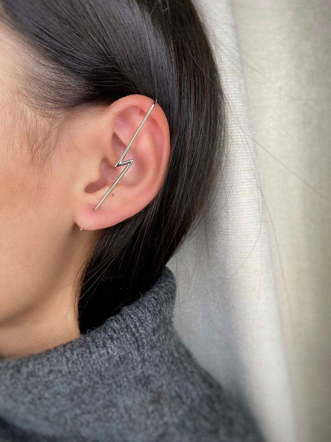 Ear wrap crawler hook earrings real gold store