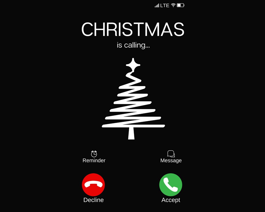 CHRISTMAS is Calling SVG, CHRISTMAS Incoming Call Svg, File for Cricut ...