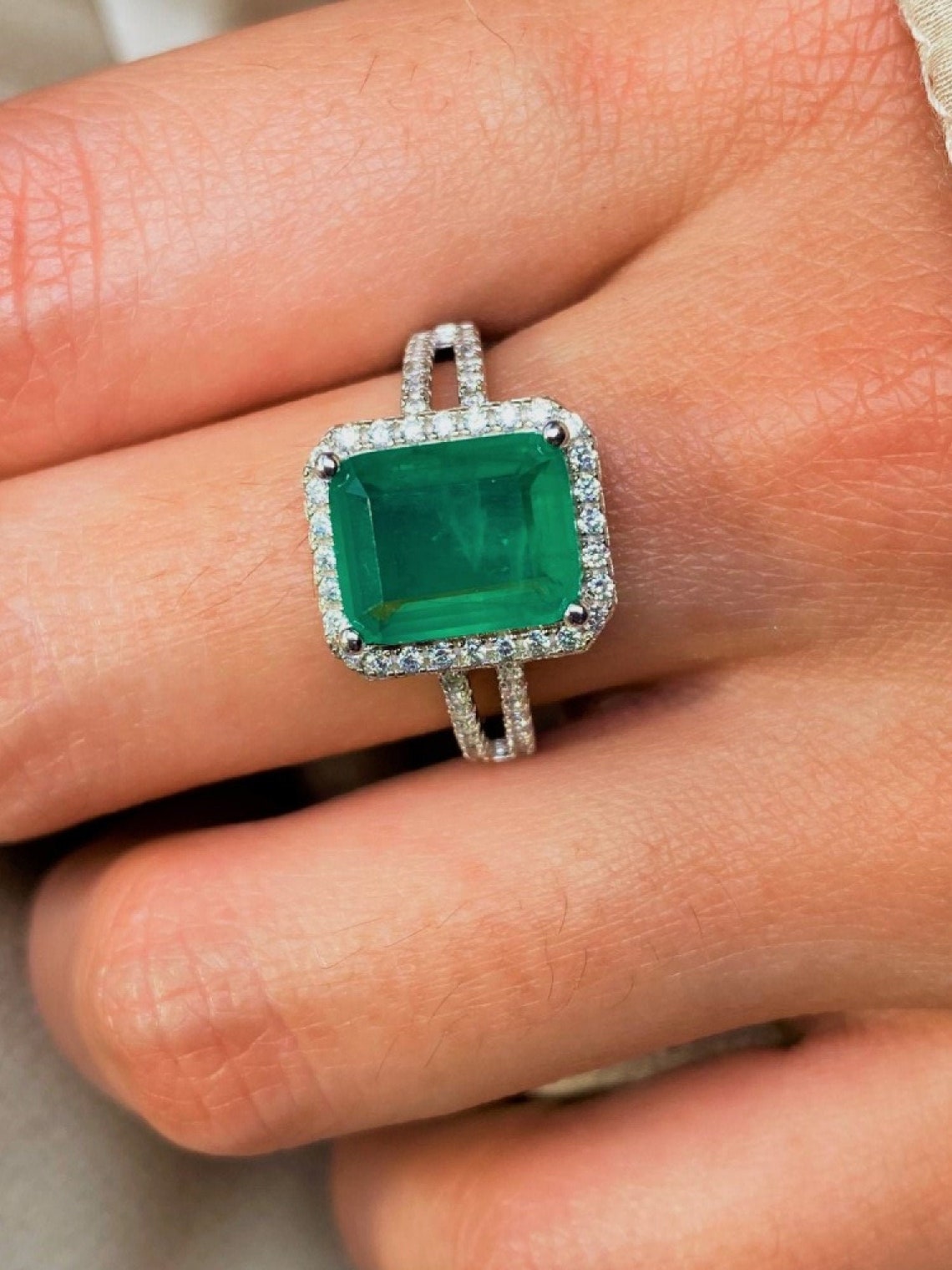 Emerald Ring Birthstone Jewelry Birthstone Rings Raw - Etsy
