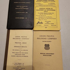 Union Pacific 1940s Employee Handbooks LOT of 4 Senority Roster Advice ...