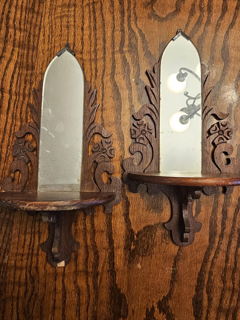 Handcrafted Mirrored Shelves Mission Style Arts and Crafts Home Decor ...