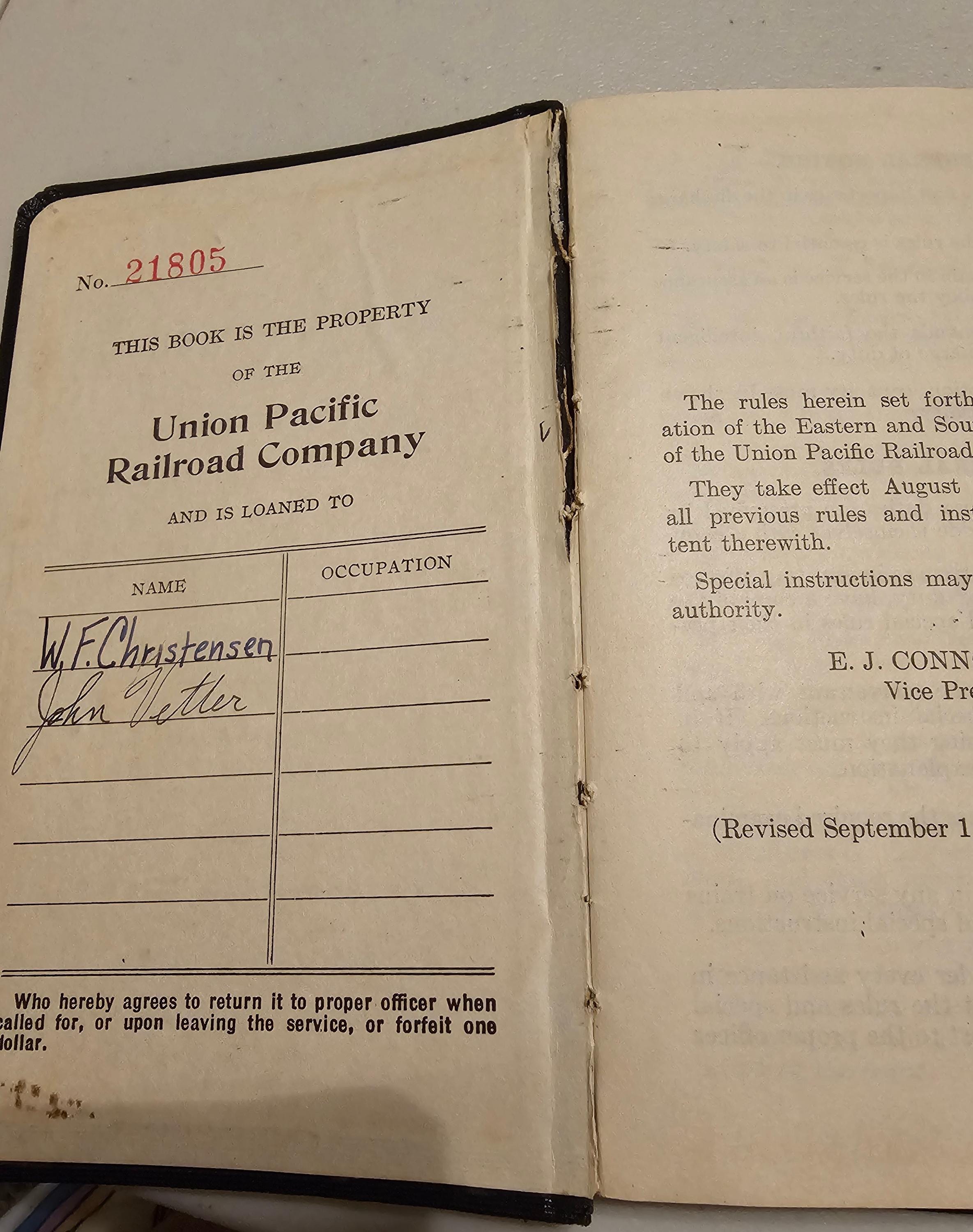 Union Pacific 1940s Employee Handbooks LOT of 4 Senority Roster Advice ...