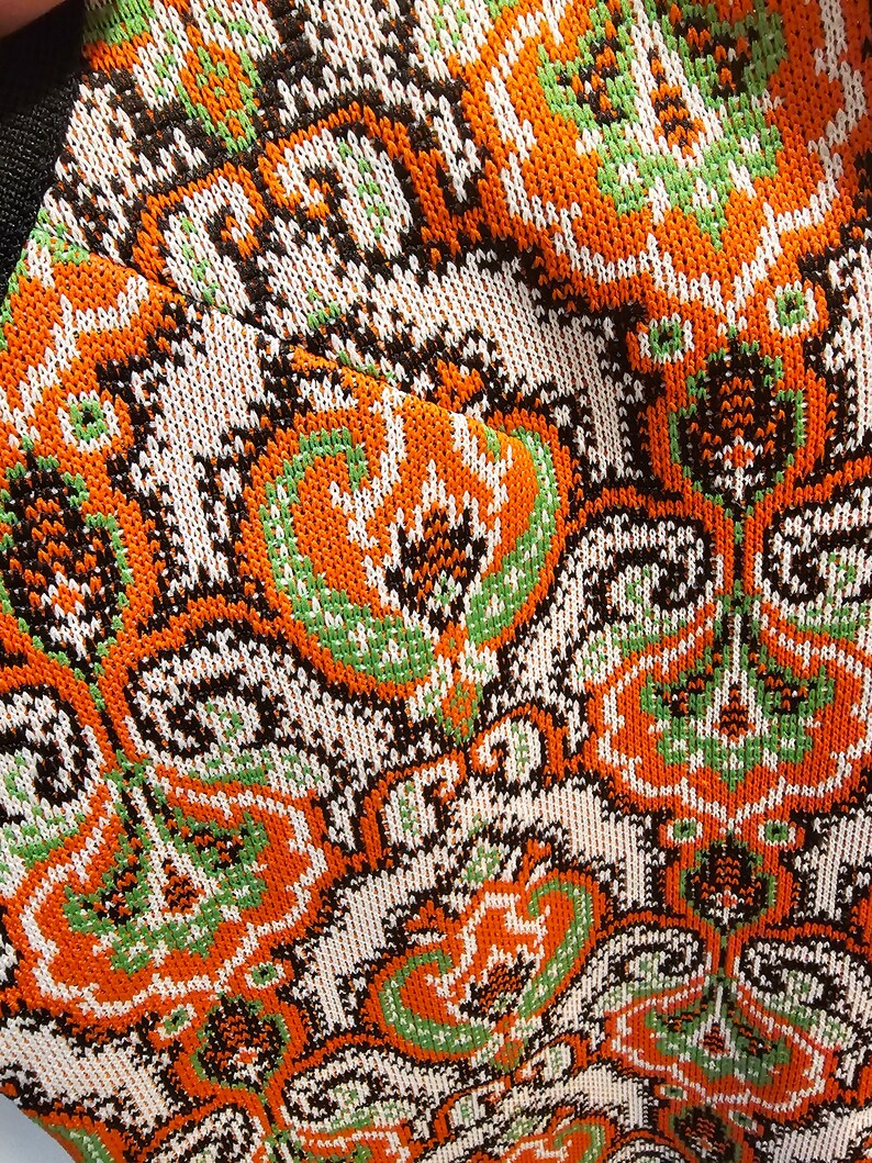Vintage Womens Catalina Sportswear Vest 1970s Mod Orange Green ...