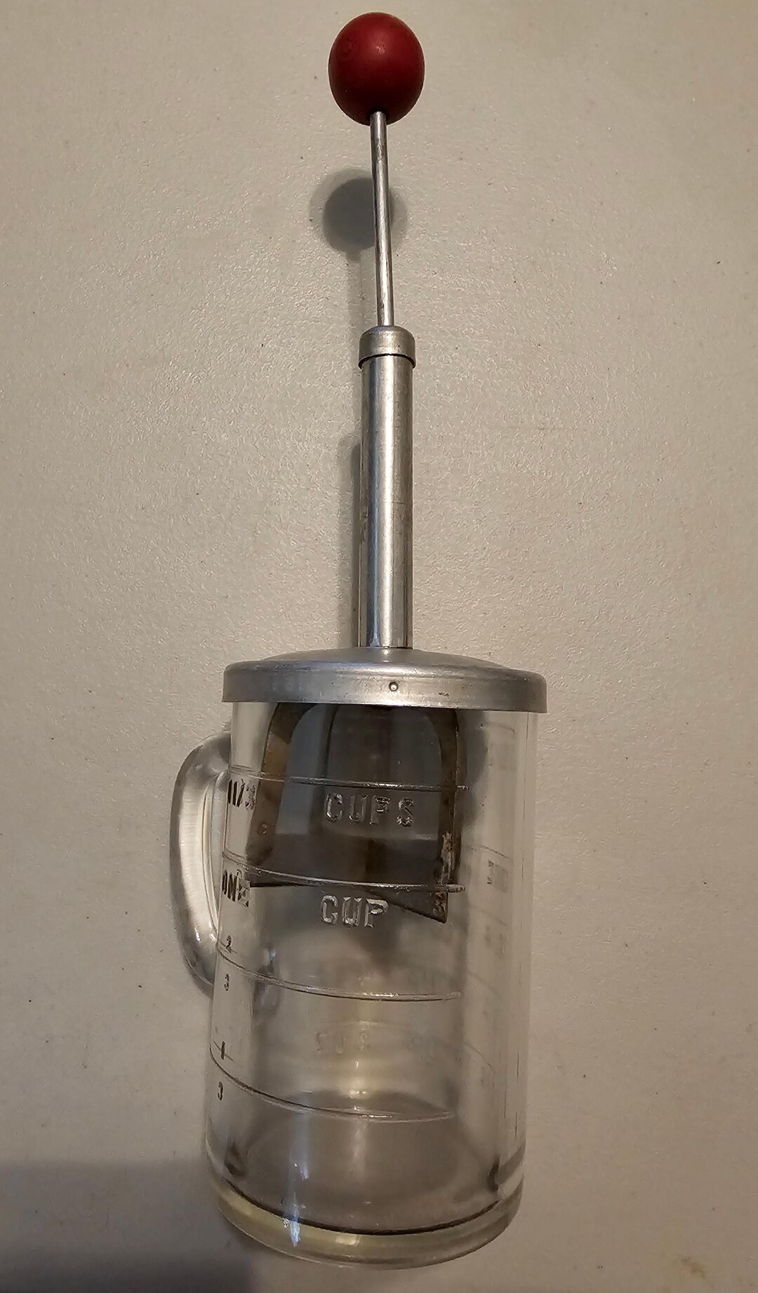 Vintage 1 1/3 Cup Slap Chop Glass Mason Jar Style Kitchen Dicing - Etsy