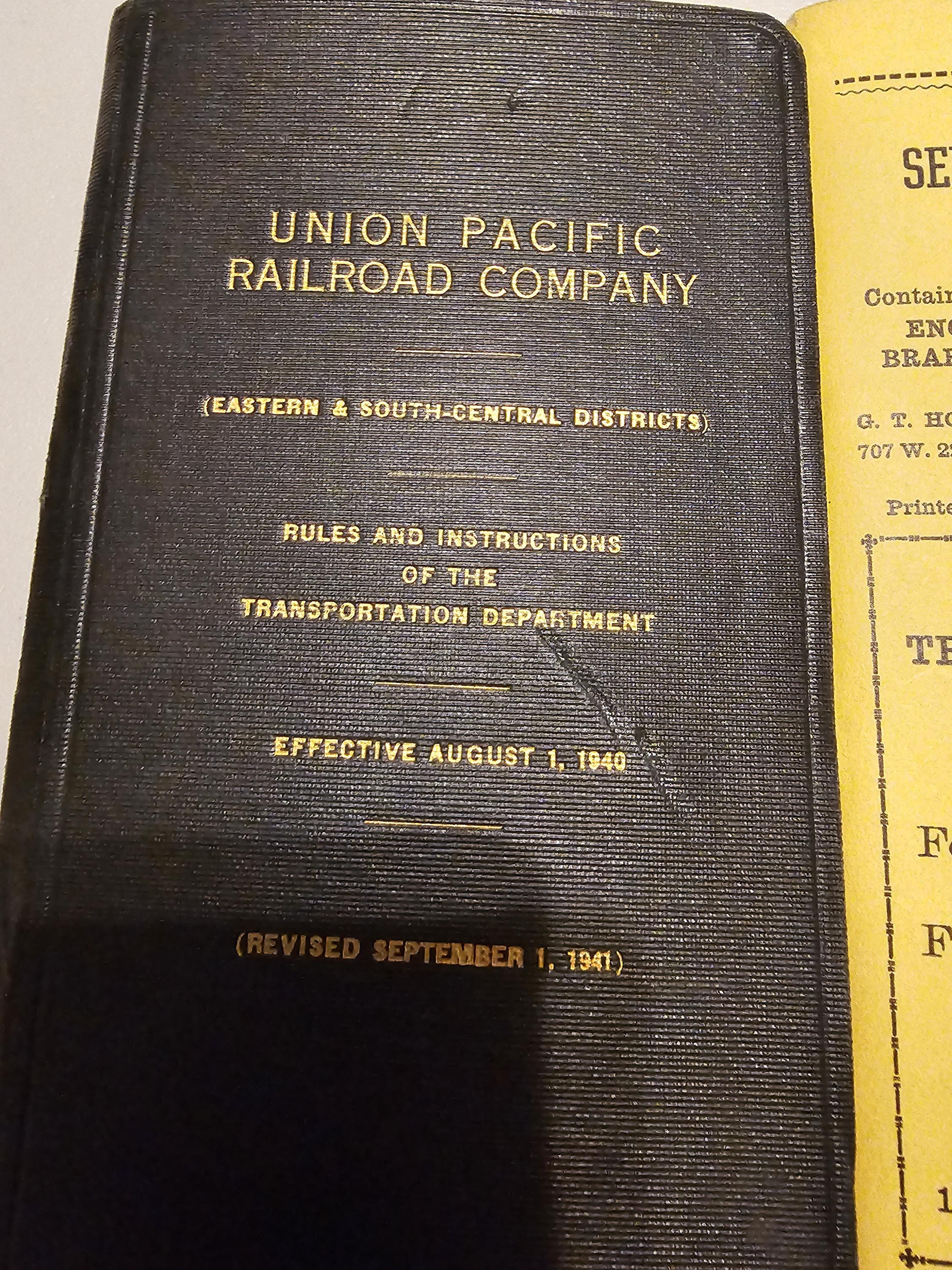 Union Pacific 1940s Employee Handbooks LOT of 4 Senority Roster Advice ...