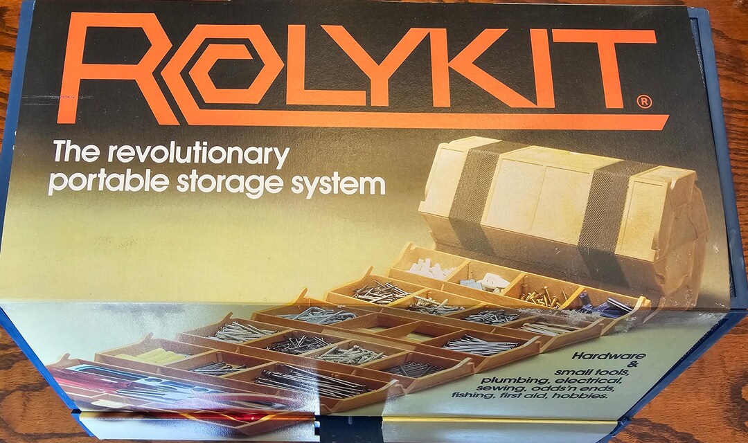 Rolykit NEW in Package Vintage 1980s Storage Box Tools Crafting Fishing ...