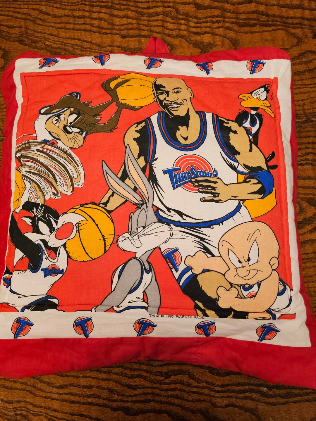 Vintage Space Jam Pillow Blanket Red Michael Jordan Looney Tunes 90s - Etsy