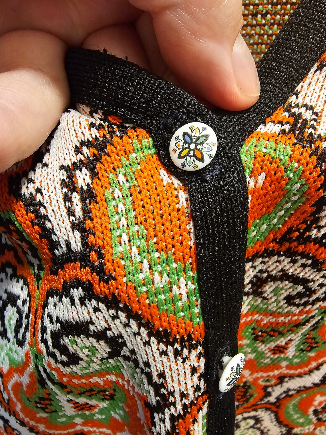 Vintage Womens Catalina Sportswear Vest 1970s Mod Orange Green ...