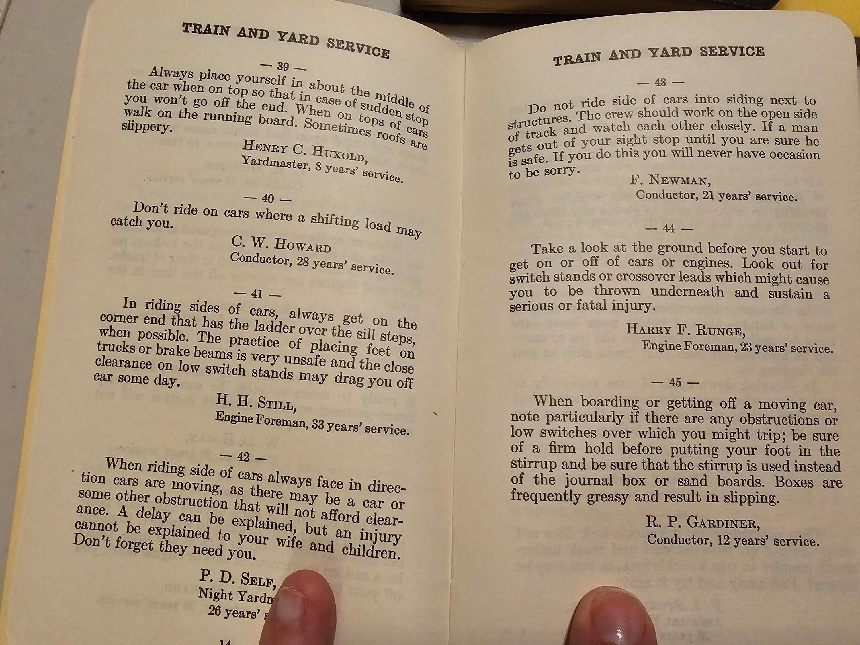 Union Pacific 1940s Employee Handbooks LOT of 4 Senority Roster Advice ...