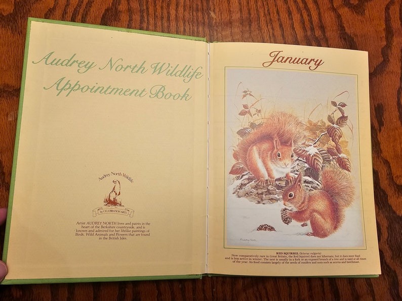 Vintage Audrey North Wildlife Appointment Book Undated Years Vintage ...